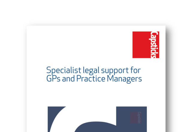 Legal support for GPs and Practice Managers | Capsticks