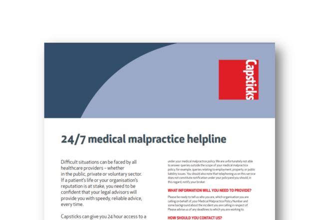 24/7 medical malpractice helpline | Capsticks