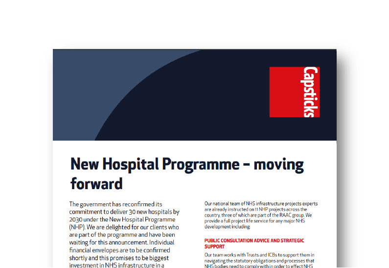 Support available to NHS Trusts part of the New Hospital Programme ...