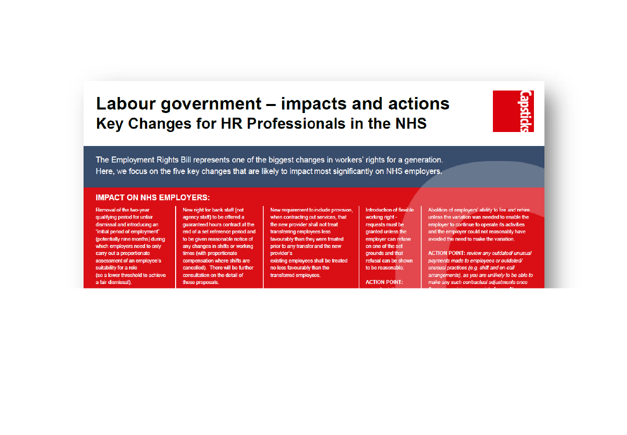 Labour government - impacts and actions (Key changes for HR ...